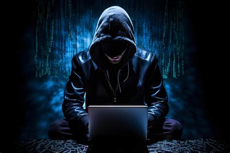 Premium Photo Hacker Types On Computer Symbolizing Cybercrime And