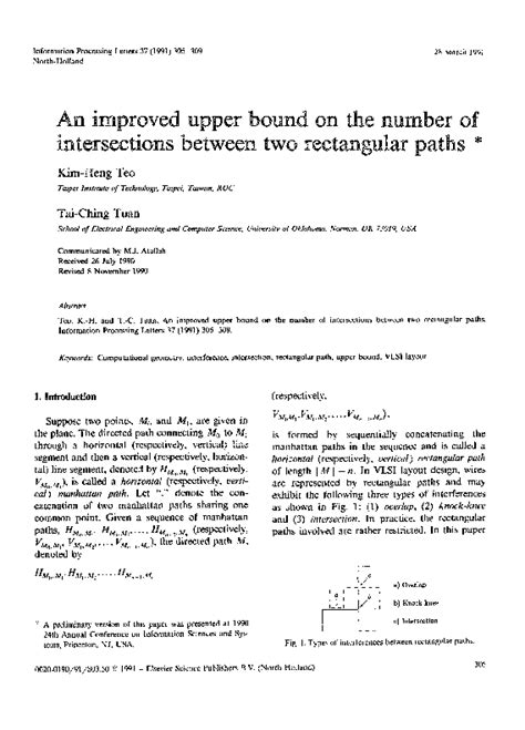 pdf an improved upper bound on the number of intersections between
