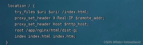 Nginx配置ruoyi Vue前后端分离若依nginx配置 Csdn博客