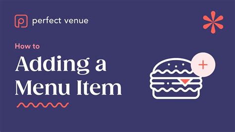 Adding Menu Items With Perfect Venue Youtube
