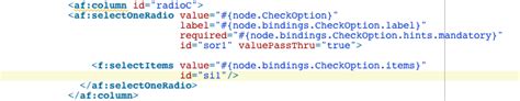 born to debug adf radio group inside an af tree table through a