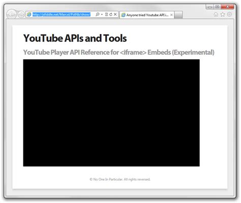 Html Anyone Tried Youtube Api Iframe On Ie9 Stack Overflow