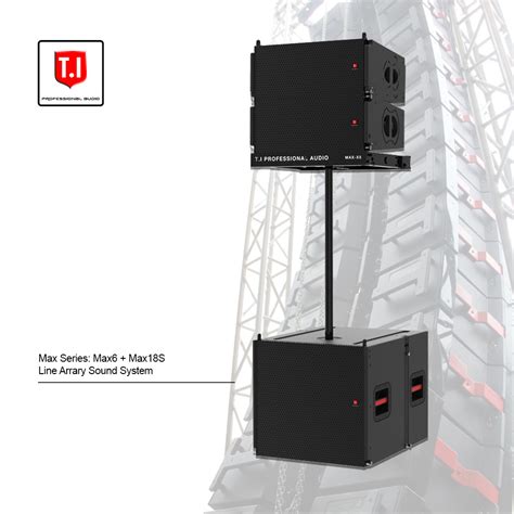 T I Pro Audio Portable Mini Sound Equipment Two Way Line Array System Double 65 Inch Speakers