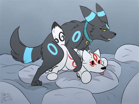 Rule 34 4 3 Amaterasu Animated Bed Black Body Black Fur Blep Canid