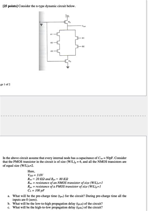 Solved 25 Points Consider The N Type Dynamic Circuit