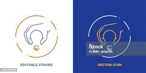 손으로 편집 스트로크와 전구 라인 아트 벡터 아이콘을 가져 가라 아이디어의 개요 기호입니다 얇은 스트로크로 만든 영감 픽토그램 배경에 격리 날씬한에 대한 스톡 벡터 아트 및