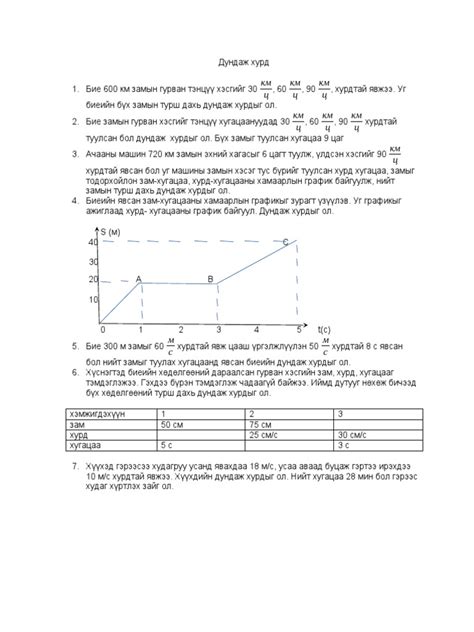 Дундаж хурд Pdf