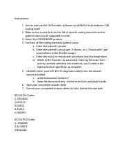 Clinical Coding Case 6 Docx Instructions 1 Access And Use The 3M