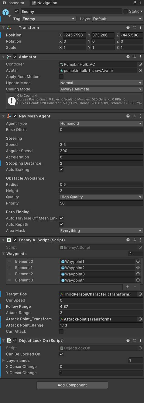 have spells track enemy r unity3d