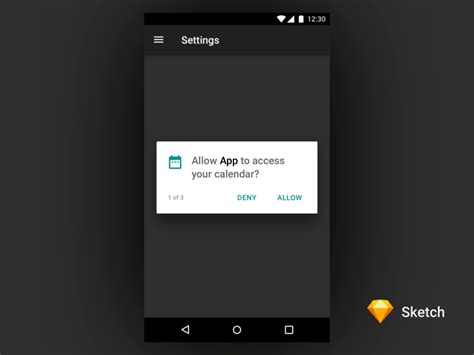 Android Permissions Sketch Template Freebie Supply