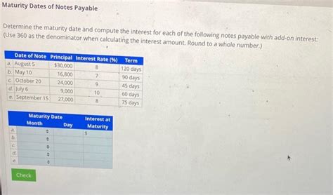 Solved Determine The Maturity Date And Compute The Interest Chegg Com