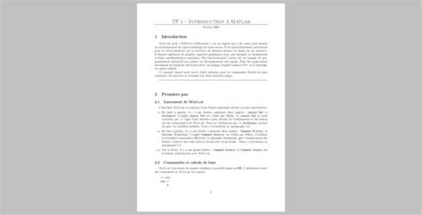 Cours Et Exercices Pour Débuter Avec Matlab