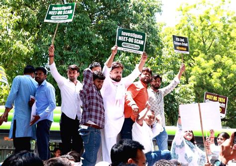 Indian Youth Congress Workers Stage A Protest Against The