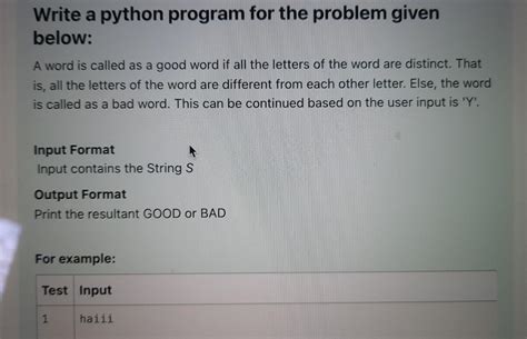 Solved Write A Python Program For The Problem Given Below A Chegg