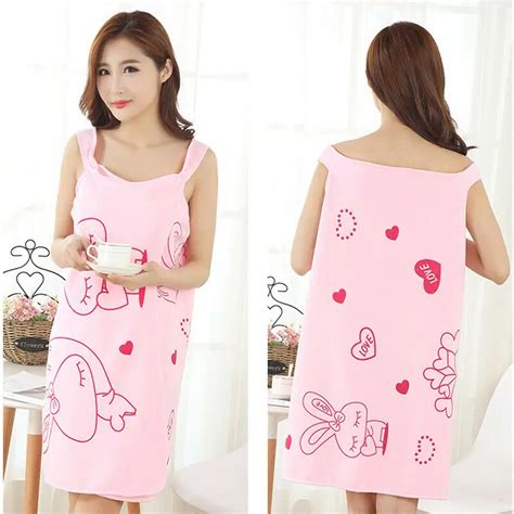 Милые женские душевые халаты для ванной впитывающее полотенце из микрофибры носимое полотенце