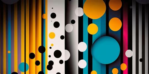 Premium Photo Abstract Background With Colorful Stripes And Dots Generative Ai