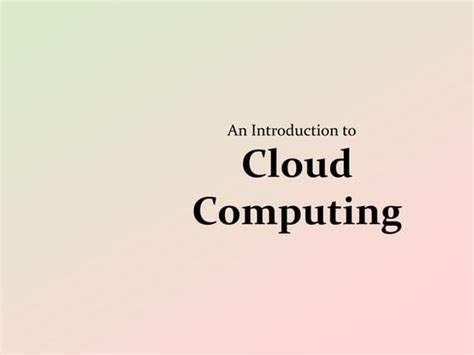 What Is Cloud Computing Ppt