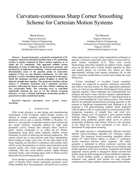 pdf curvature continuous sharp corner smoothing scheme for cartesian