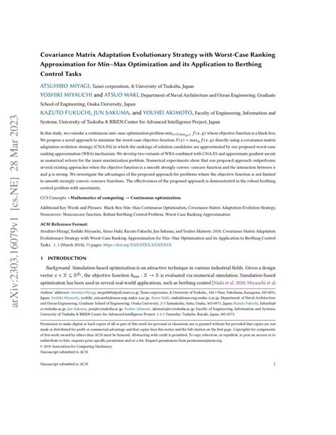 covariance matrix adaptation evolutionary strategy with worst case
