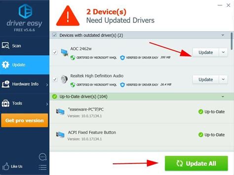 Windows 용 AOC 모니터 드라이버 다운로드 및 설치 쉬운 드라이버 드라이버 다운로드