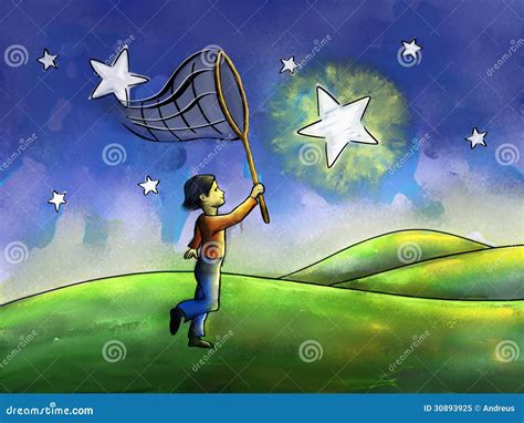 Chasing Stars Stock Illustration Illustration Of Night 30893925