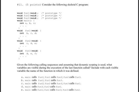 solved 11 5 points consider the following skeletal c