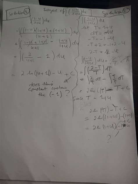 which one of these integral solutions is correct askmath