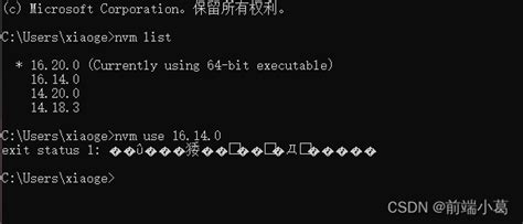 使用nvm时乱码或报错exit status 5 exit status 1 csdn博客