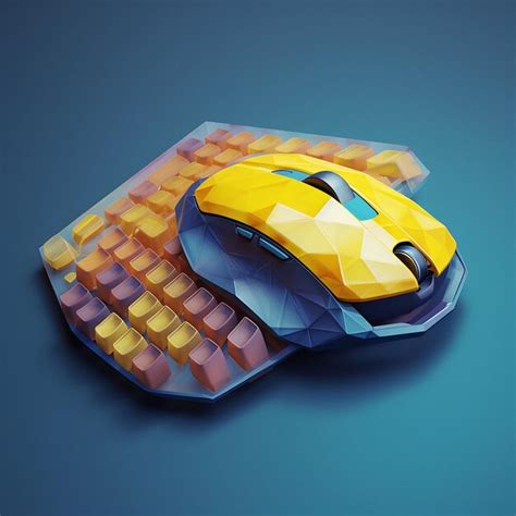Premium AI Image A Yellow Mouse With A Keyboard And Keys That Says