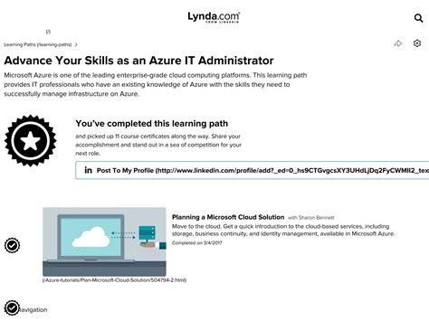 Lynda Learning Path Advance Your Skills As An Azure IT