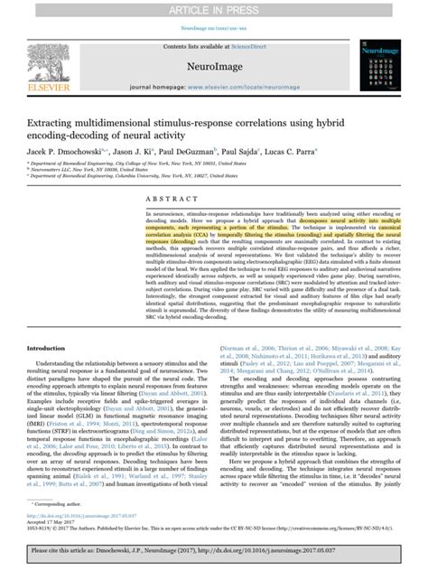 Extracting Multidimensional Stimulus Response Correlations Using Hybrid