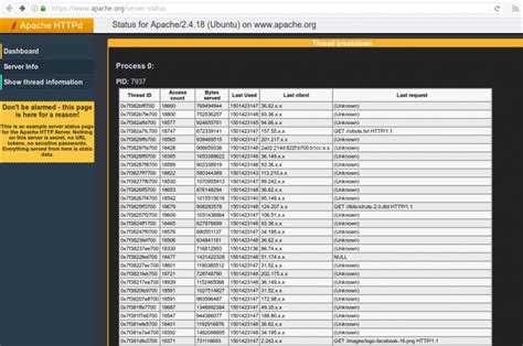 el nuevo dashboard de mod status con el aún experimental mod lua en apache el array de jota