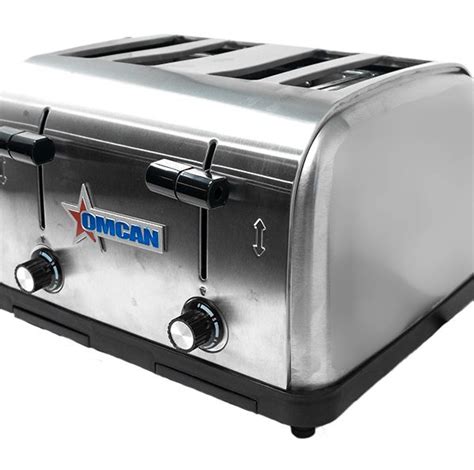 4 Slice Commercial Pop Up Toaster Standard Duty Omcan