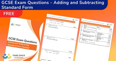 adding and subtracting standard form exam questions gcse maths [free]