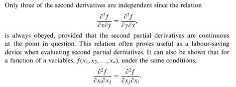Multivariable Calculus Why Do The Second Derivatives Need To Be Continuous For The Following