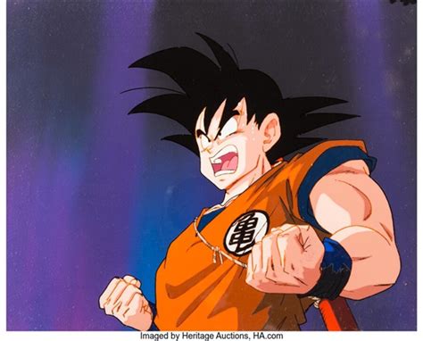 Dragon Ball Z Dead Zone Goku Production Cel With Key Master Background