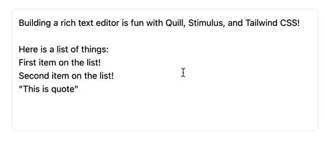 Matt Sears Creating A Rich Text Editor With Quill Stimulus And