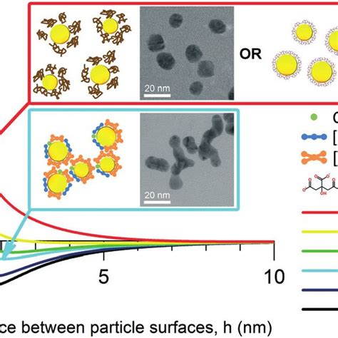 Pairwise Aunp Interaction Potentials At Different Values Of Surface