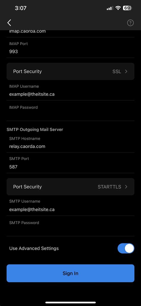 IMAP Setup My Mailbox In Outlook On An IOS Device Caorda Web Solutions
