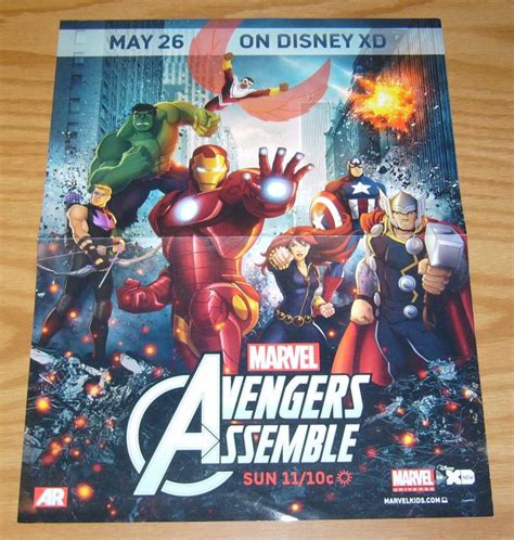 Avengers Assemble Poster 135 X 10 Disney Xd Iron Man Thor Hulk Comic