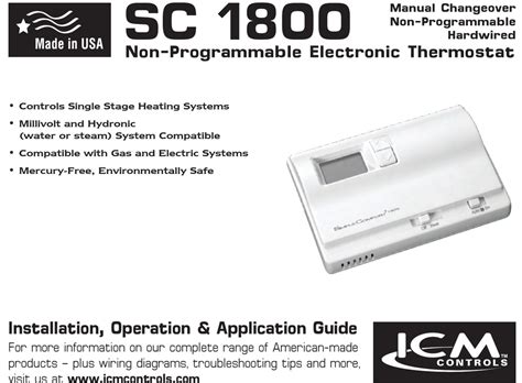 ICM CONTROLS SC 1800 INSTALLATION OPERATION APPLICATION MANUAL Pdf Download ManualsLib