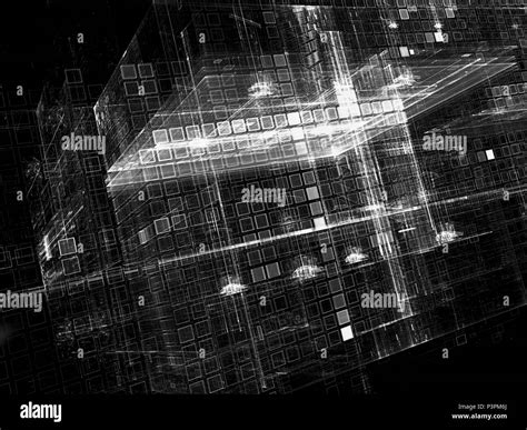 Futuristic Cubes Abstract Computer Generated Image Fractal Art
