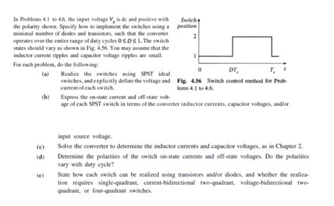 Solved In Problems 4 1 To 4 6 The Input Voltage V Is De Chegg Com