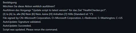 Health Checker Scriptupdateonly Asking For Prompt To Confirm · Issue