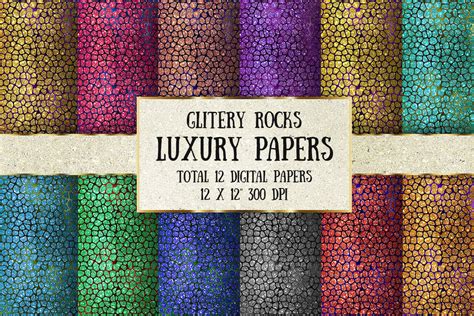 Glittery Mini Rocks Digital Papers Graphic By Tama Arts · Creative Fabrica