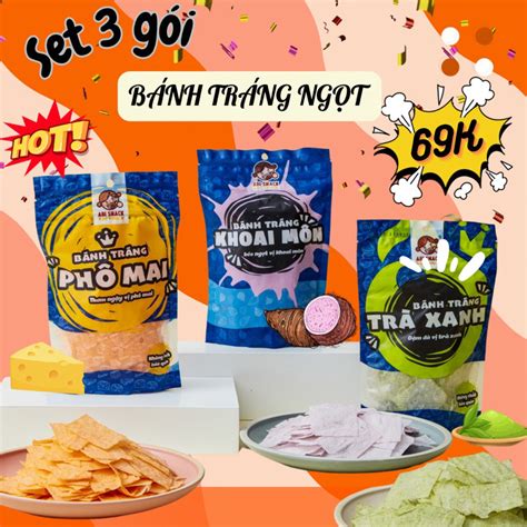 Ch Nh H Ng Combo G I B Nh Tr Ng Ng T Mix V Matcha Ph Mai Khoai M N Abi Snack Shopee