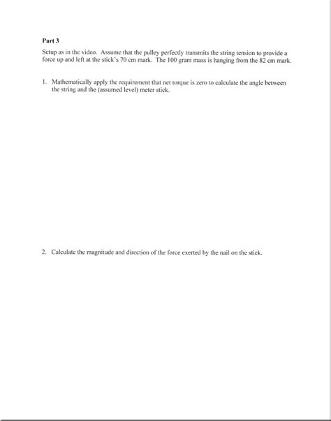 Lab Torque And Equilibrium What You Should Learn Chegg