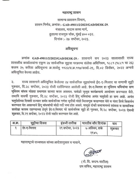 उद्यापासून राज्यातील सर्व शाळांना तसेच शासकीय कर्मचाऱ्यांना सलग पाच
