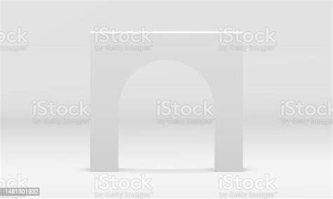 흰색 3d 아치 길 프리미엄 게이트 출구 입구 장식 요소 전면 보기 현실적인 벡터 일러스트 레이 션 게이트에 대한 스톡 벡터 아트 및 기타 이미지 Istock