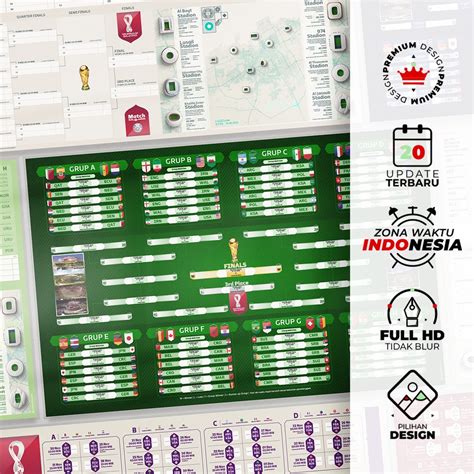 Jual Poster Jadwal Piala Dunia 2022 Qatar Shopee Indonesia